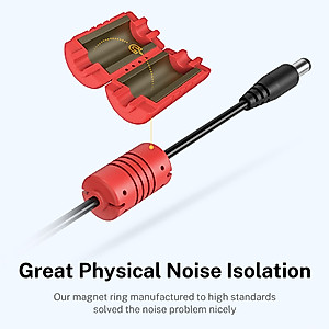 Donner DPA-100 Guitar Pedal Power Supply Adapter 9V DC 1A Tip Negative 5 Way Daisy Chain Cables for Effect Pedal