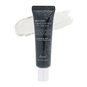 BENTON Fermentation Eye Cream 30g (1.05 oz.) - Galactomyces & Bifida Ferment Anti-Wrinkle Eye Treatment Cream, Dark Circles & Puffiness & Under Eye Bags
