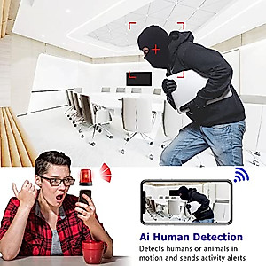 Fruzelg 2023 Upgraded 1080P WiFi Camera Motion Sound Detector, Portable Small Camera, 1080P HD Home Security Camera, Infrared Indoor and Outdoor Camera, Mobile APP Remote Monitoring Camera