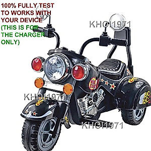 KHOI1971 Wall Charger AC Adapter Compatible with Lil Rider 80-YJ119B Harley Style Wild Child 3-Wheel Motorcycle Bike 6V-Volt Battery