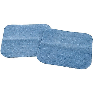 SINGER 00064 Faded Blue Denim Iron On Patches, 5-Inch X 5-Inch, 2-Count,