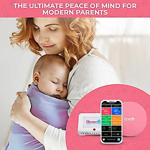 DreamBe-1 by OnSky Contactless Smart Baby Breathing Monitor, Realtime Heart Rate and Sleep Tracker – Monitor Baby Anywhere, Anytime – Touch-Screen Display WiFi - Urgency (DreamBe-1 Pink)