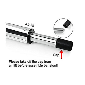 Set of 2 Barstool, Adjustable Swivel Bar Stools with PU Leather and Chrome Base, Gaslift Pub Counter Chairs,White