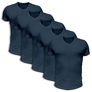 BANNER BUZZ MAKE IT VISIBLE BannerBuzz, Plain Crew Neck T-Shirt Short Sleeve, Cotton Fabric, Unisex, Fabric Warranty for up to 25 Washes (X Large, Blue)
