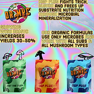 DRMyc.com - MGP Plus - Growth Promoter for Mushroom Substrates. MGP Increases Colonization Speed, Yields, Fruit Size & Reduces Trich - Works with Rye Berries, Millet, Dung Loving Mushrooms (10 Grams)