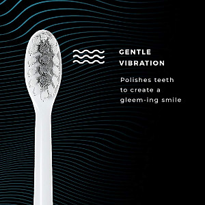 Gleem Battery Power Electric Toothbrush with Travel Case, Soft Bristles, White