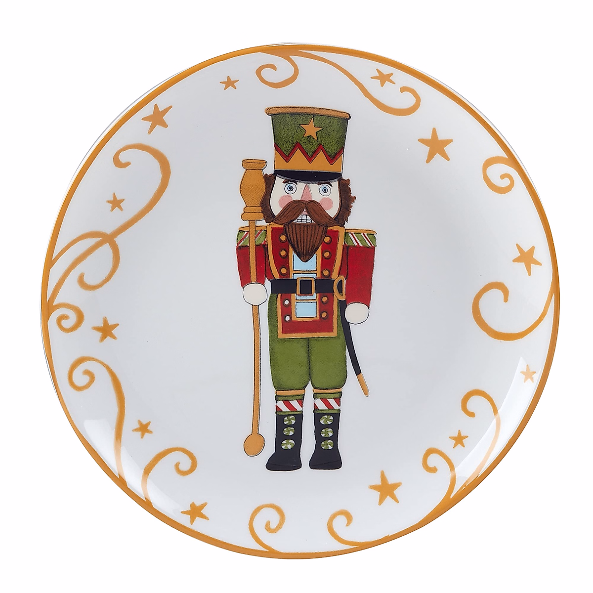Certified International Holiday Magic Nutcracker 9" Dessert/Salad Plates, Multicolor, Medium, Set of 4