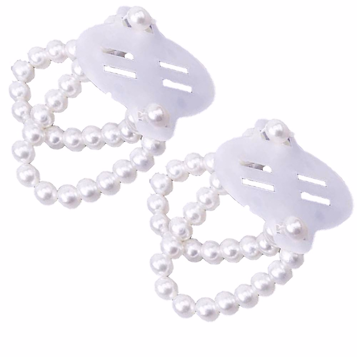 ericotry 2pcs Stretch Pearl Wrist Bands Corsages Handmade DIY Accessories for Wedding Prom Party