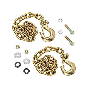 Reese 49151 Goose Box Accessory, 20K Safety Chain Kit (Contains: (2) Grade 70, 3/8" x 44" w/ 5/16" Clevis Hook & Mounting Hardware)