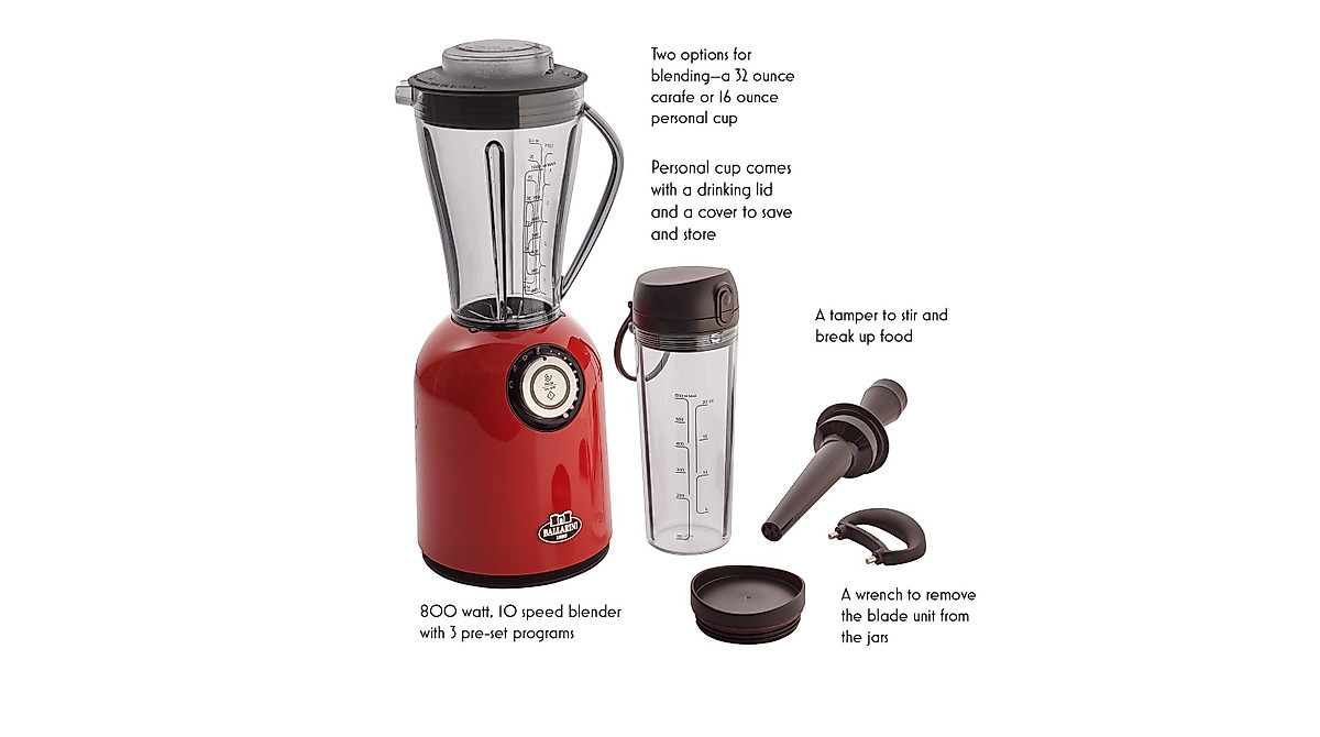 Ballarini Tesoro Countertop Blender - Stylish, Powerful & Compact