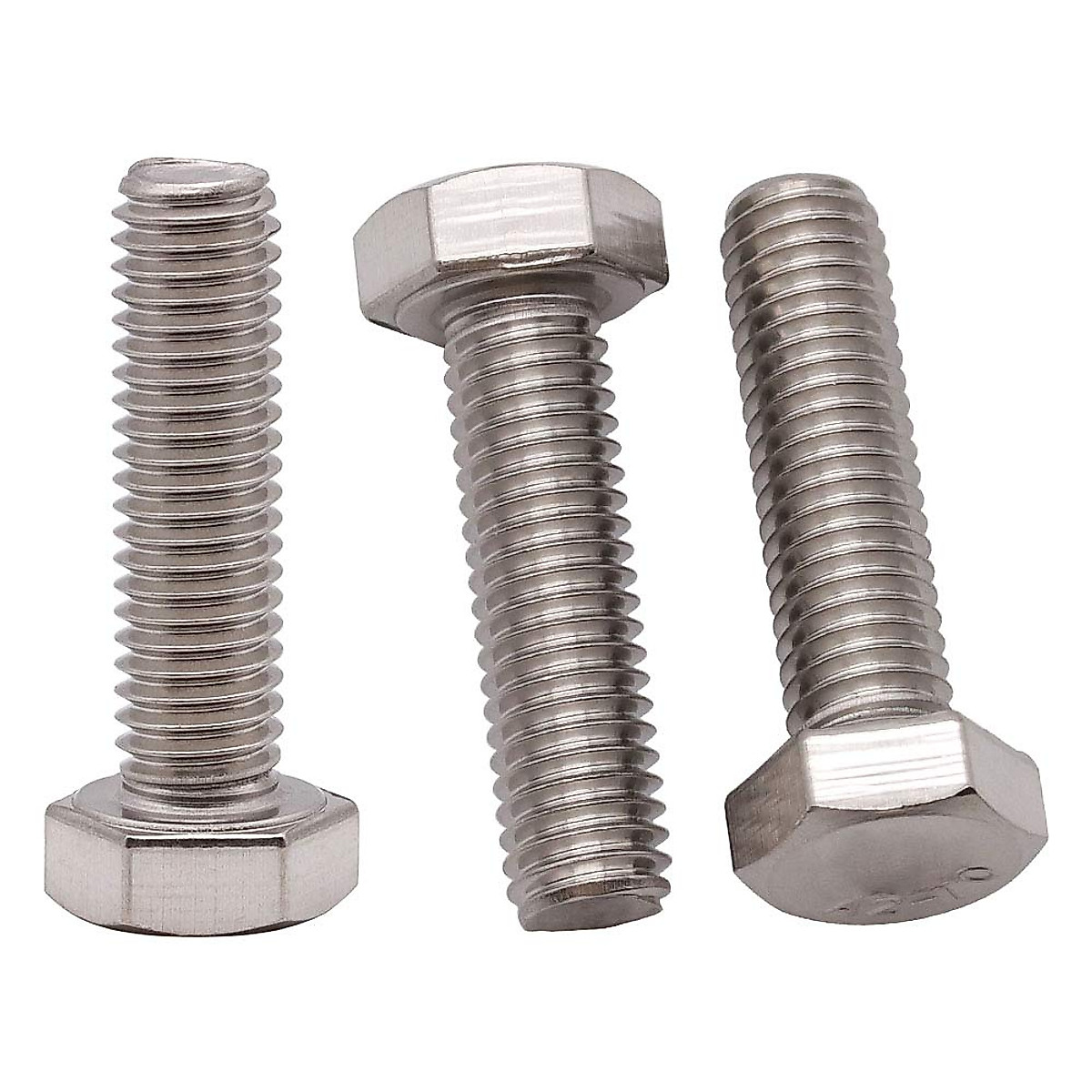 1/2-13 x 1 (8 PCS) Stainless Steel Hex Bolts, Hex Head Screws, Full Thread, Coarse Thread, Plain Finish, Machine Thread, Stainless Steel 304 (18-8)