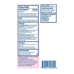 Boiron Calendula Gel for Relief from Rashes, Razor Burn, Insect Bites, or Sunburns - Non-Greasy and Fragrance-Free - 1.5 oz