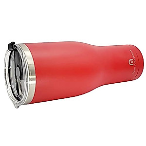 40 oz Tumbler Stainless Steel Double Wall Vacuum Insulated Tumbler With Spill Proof Lid and Straw (Red)