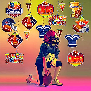 Super Football Party Decorations 2023,40 Pcs Super Football LVII Party Supplies, NO-DIY Football Hanging Swirl, Superfootball Decorations for Party, American Football Swirls for Football Game Day