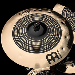 Meinl Cymbals Classics Custom Dual 16" Crash Cymbal for Drum Set, Dark/Brilliant — Made in Germany — B12 Bronze, 2-Year Warranty, (CC16DUC)
