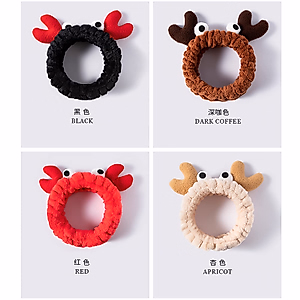 GK-O Creative Face Wash Hair Band Cute Cartoon Crab Headband Cute Funny Hair Hoop (Red)