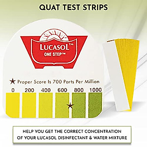 Lucasol Quat Test Strips For Proper Dilution And Concentration Of Cleaning Products, Individual, Cleaning Supplies For Home Improvement, Pre-Cut Testing Strips (Pack Of 15)