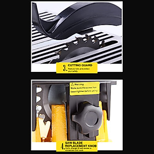 4 Inch Mini Table Saw, 90W Hobby Craft Saw Bench Top Cutting Miter Saw, 4500Rpm DIY Handmade Woodworking Metal Ceramic Glass Cutter with 3 Pieces Blades