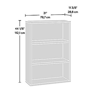 Sauder 3-Shelf Bookcase, Sindoori Mango Finish