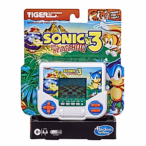 Hasbro Gaming Tiger Sonic The Hedgehog 3 Electronic LCD Video Game, Retro-Inspired Edition, Handheld 1-Player, Ages 8 and Up