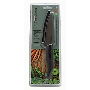 EcoJeannie CK0001 6 Inch Advanced Coffee Color Ceramic Blade Professional Chef's Knife with Plastic Protective Cover