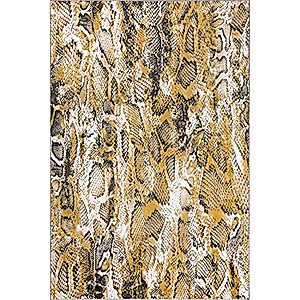 nuLOOM Aideen Modern Snake Patterned Area Rug, 8' x 10', Beige