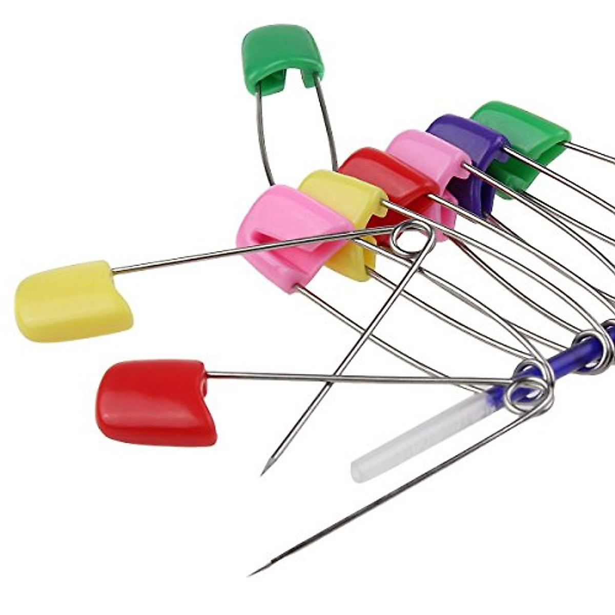 Haifly Baby Pins Nappy Pins Colored Safety Pins Child Infant Kids Locking Cloth Diaper Pins 50 Pcs