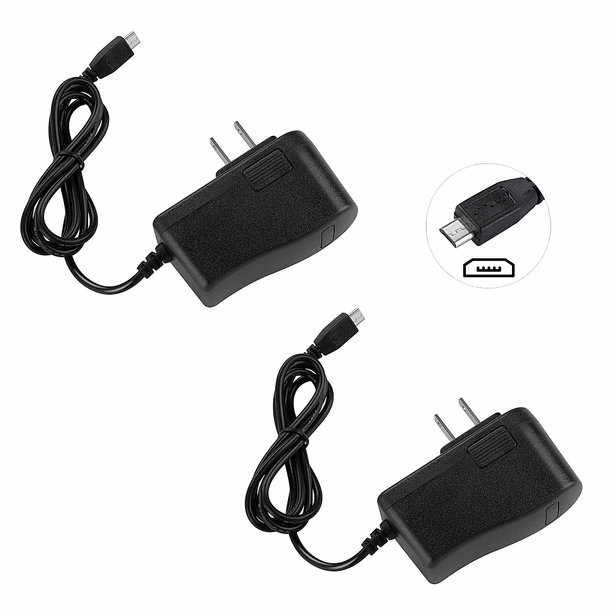 Bawofu 5V 2A Micro USB Power Supply Wall Charger AC/DC Adapter Universal Power Adapter
