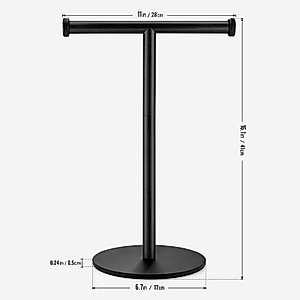 Hand Towel Holder, Matte Black Bathroom Towel Racks, Countertop Towel Stand, T-Shape Towel Holder for Bathroom Kitchen