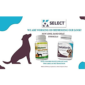 K9 Select Melatonin for Small Dogs, 1mg - 180 Beef Flavored Tablets - Canine Sleep Aid