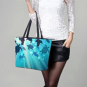 Womens Handbag Turtles Leather Tote Bag Top Handle Satchel Bags For Lady
