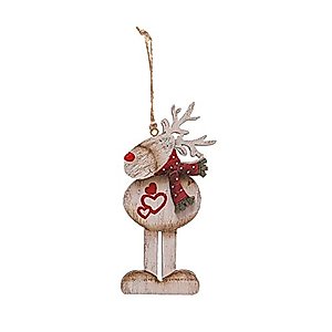 QAZIUY Christmas Ornaments Set Funny Hanging Ornaments Clearance Ornaments Wooden Tree Christmas Pendants Decoration DIY 2Pcs Party for Christmas Home DIY Christmas Decor for Home Holiday Party