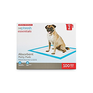 So Phresh Essentials Absorbent Potty Pads for Dogs, Count of 100