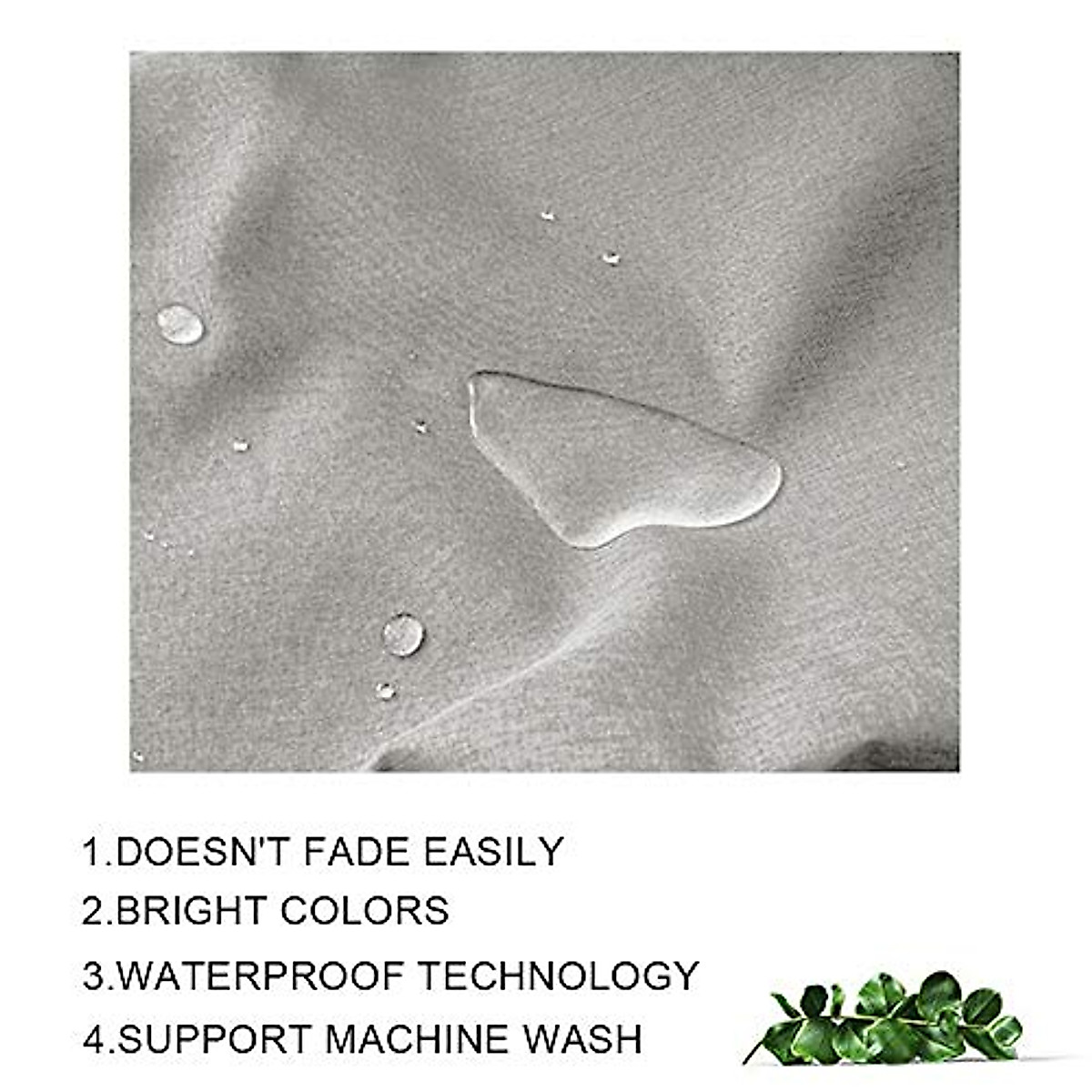 ALLAMRCU Set of 4 Decorative Outdoor Throw Pillow Covers,Patio Balcony Waterproof 18 x 18 Inches Square Pillow Cases,PU Coating Pillow Shell for Home,Garden,Cushion,Couch, Bed,Sofa (Grey, 18x18)