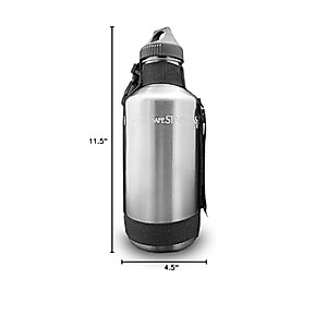 New Wave Enviro 40oz Stainless Steel Water Bottle with Strap