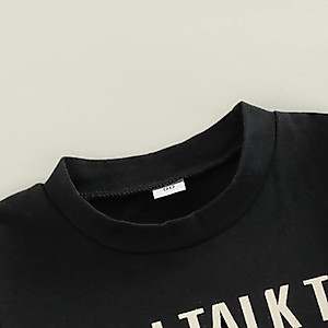 HnuanLui Toddler Baby Girl Bell Bottom Outfit YEP I TALK TO CHICKENS Letter Print T Shirt Rainbow Flare Pants Farmer Clothes (I talk to chickens, 3-4 Years)