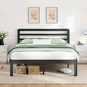 BOSRII Premium Quality Full Size Bed Frame - Reinforced Thickened Profile for Unmatched Strength and Durability - Sturdy Construction for Long-Lasting Support and Comfort——14 Inch High