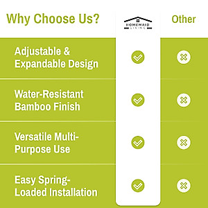 Homemaid Living Bamboo Drawer Dividers, Adjustable & Expandable Kitchen Drawer Organizer, Ideal for Silverware Drawer Organizer, Dresser Drawer Organizer or Bedroom and Bathroom Drawer Organizer