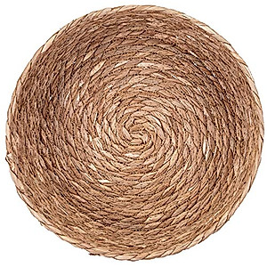 Yesland 3 Sizes Woven Rattan Basket, Natural Round Bread Serving Basket Nesting Baskets with Plastic Dust Bag, Perfect Storage Baskets for Coastal, Beach Decor Pantry, Bathroom