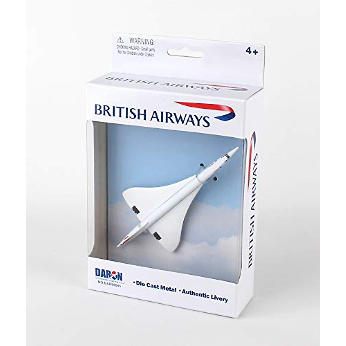 Daron British Airways Concorde Single Plane Toy , White