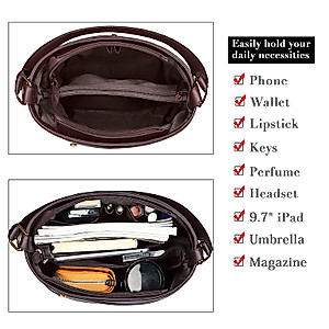 Purses for Women Large Leather Waterproof Tote Hobo Bag Fashion Crossbody Purse Bag for Women Work Travel Tote Shoulder Bucket Bag with Adjustable Strap