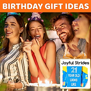 Zmart 21st Birthday Gifts for Female Male, Gifts for 21 Year Old Man Woman, 21 Year Old Birthday Gifts Socks for Her Him