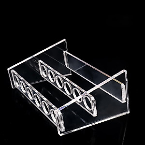 KNMNIU Acrylic Test Tube Holder Rack 6 Sockets for 10ml Centrifuge Tubes Clear (10ml,6 Sockets)