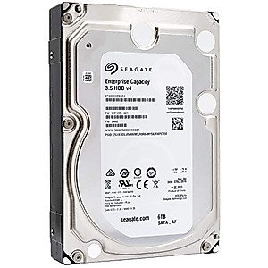 Seagate Enterprise Capacity 3.5 HDD 6TB 7200 RPM 512e SATA 6Gb/s 128MB-Cache 3.5-Inch Hard Disk Drive - ST6000NM0024 (Renewed)