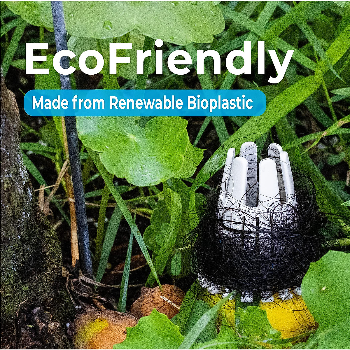 TubClaw 5-Pack Hair Catcher Strainer Drain Protector Trap for Bathtub | Eco-Friendly Bioplastic | Stronger Reusable Version of HairClaw