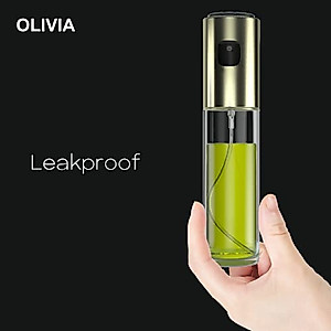 Uxoai Oil Sprayer for Cooking, Olive Oil Sprayer Mister, 100ml Olive Oil Spray Bottle, Air Fryer Vegetable Vinegar Oil Portable Mini Kitchen Gadgets for Baking, Salad, Grilling, BBQ, Roasting