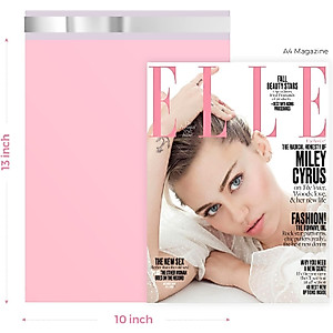 Metronic Poly Mailers 10X13 100 Pack, Strong Adhesive Shipping Envelopes for Clothing, Medium Shipping Bags for Small Businesses, Waterproof Mailers Poly Bags for Shipping, Packages Bags Sakura Pink