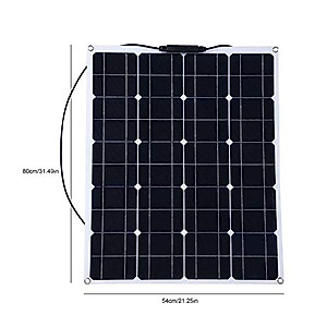80W Semi Foldable Solar Panel Mono Semi Flexible Solar Panel Battery Charging for Smart Car RV Boat Caravan