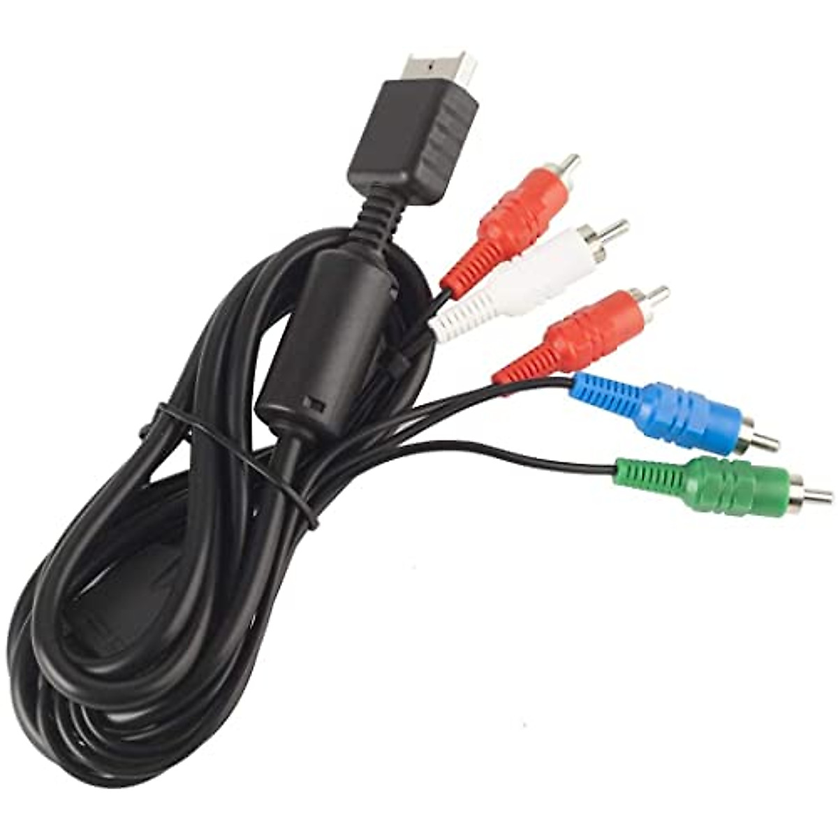 Component AV Cable for PS2/PS3/PS3 Slim HDTV-Ready TV HD Component AV Cable 5-Wire 6FT Black