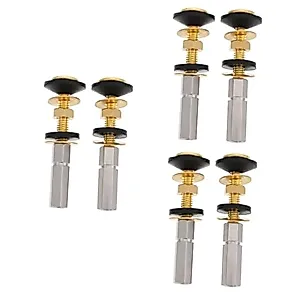 Housoutil 3sets Toilet Accessories Universal Toilet Seat Screws and Bolts Set for Easy Installation 2pcs*3